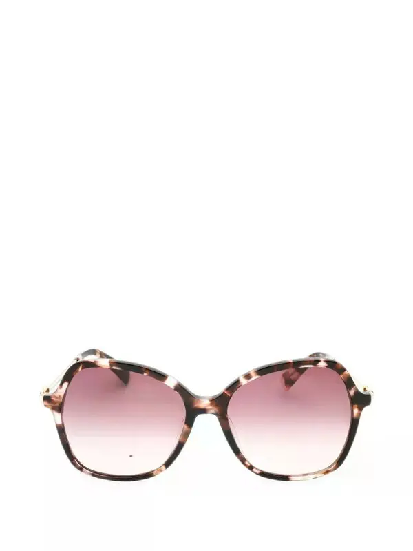 Longchamp Tortoiseshell-effect Oversized Sunglasses - Brown