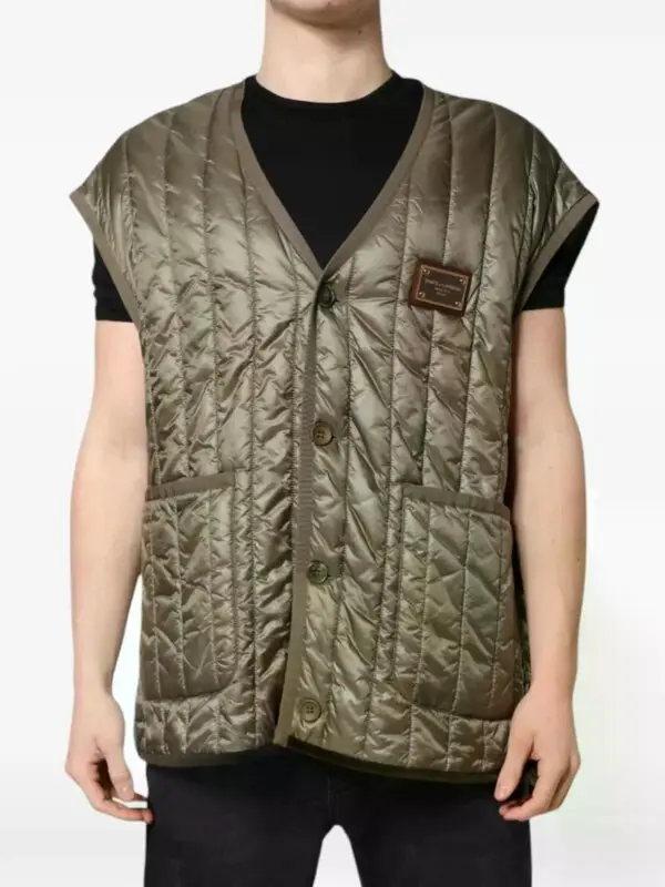 Dolce & Gabbana Logo-plaque Quilted Gilet