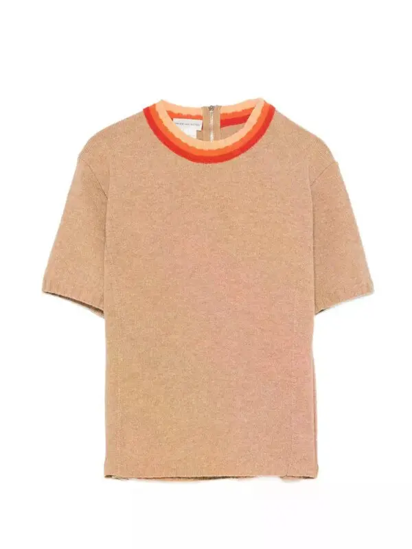 Dries Van Noten 2000s Striped-trim Sweater