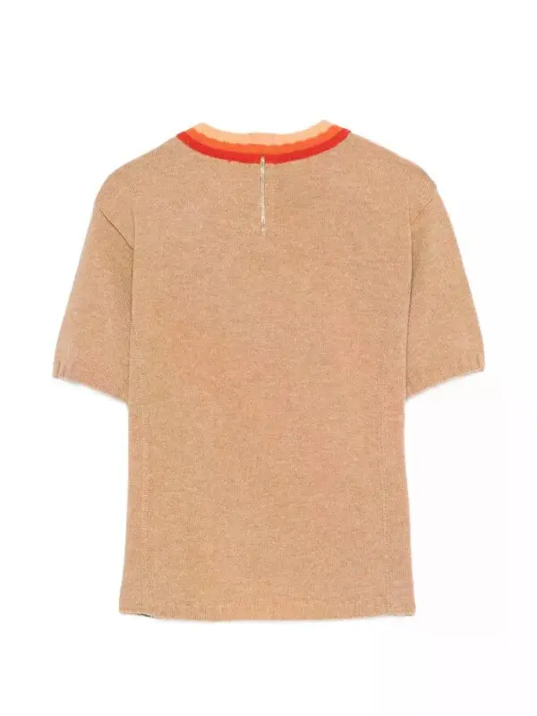 Dries Van Noten 2000s Striped-trim Sweater