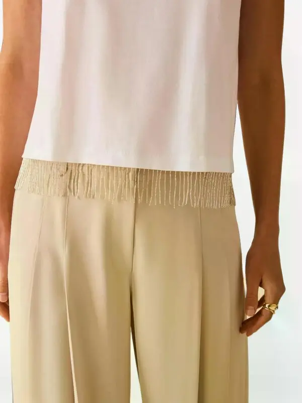 PENNYBLACK Fringe-trim Short-sleeve T-shirt