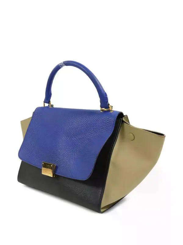 Celine Trapeze Tricolour Shoulder Bag - Black