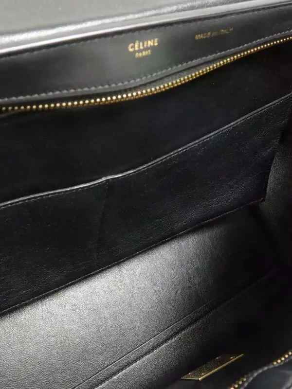 Celine Trapeze Tricolour Shoulder Bag - Black