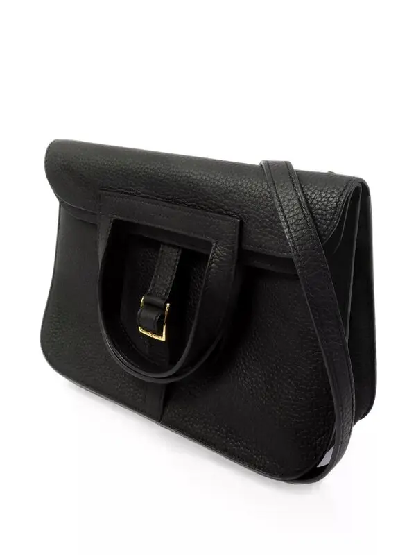 Hermès 2022 25 Halzan Shoulder Bag - Black