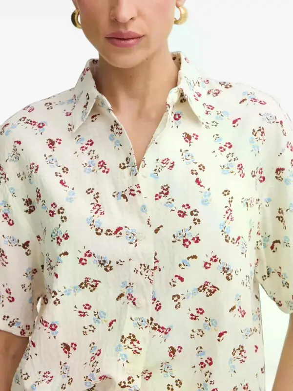 Marc O'polo Floral-print Seersucker Shirt