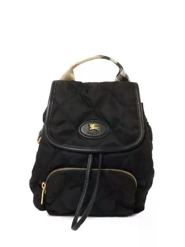 Burberry Mini Horseshoe Quilted Backpack - Black