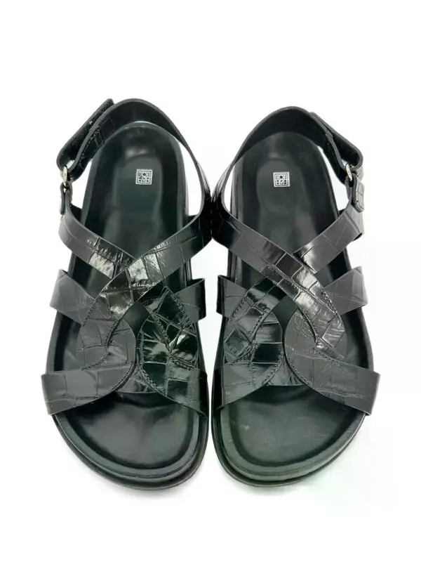 TOTEME Croc-effect Slingback Sandals