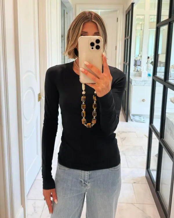 Splendid X @cellajaneblog Layering Long Sleeve Tee - Black