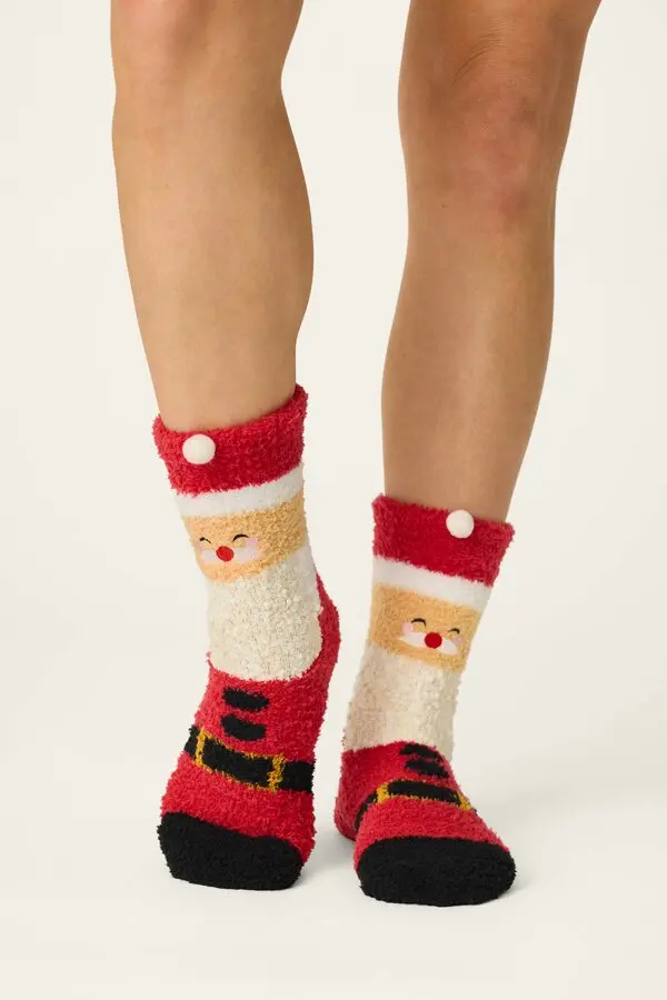 PJ Salvage Jolly Santa Claus Socks