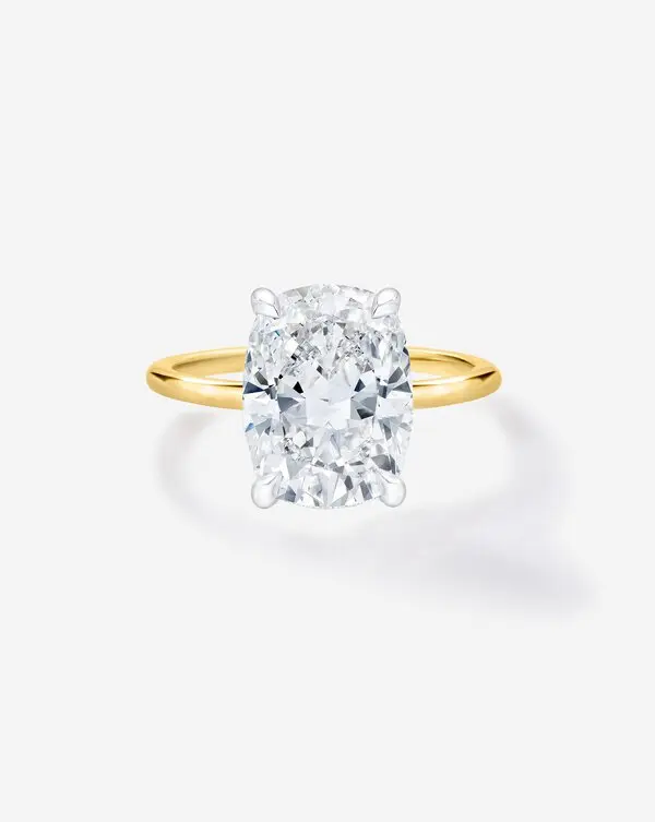 Ring Concierge 3.07 Ct. Cushion Lab Diamond In Whisper Thin® Engagement Ring - Gold