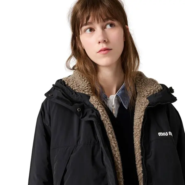 Miu Miu Pongé Down Jacket
