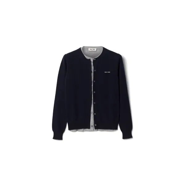 Miu Miu Cashmere And Jersey Cardigan