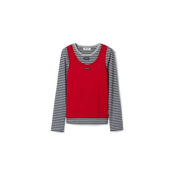 Miu Miu Jersey Tank Top And T-shirt