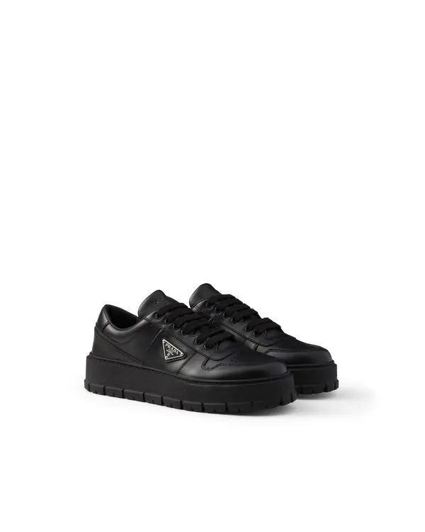 Prada Leather Sneakers - Black