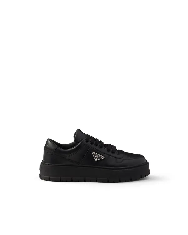 Prada Leather Sneakers - Black