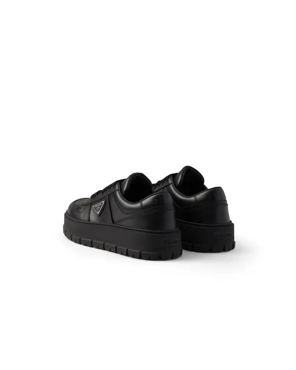 Prada Leather Sneakers - Black