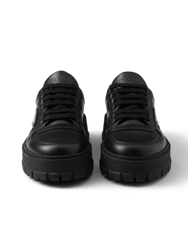 Prada Leather Sneakers - Black