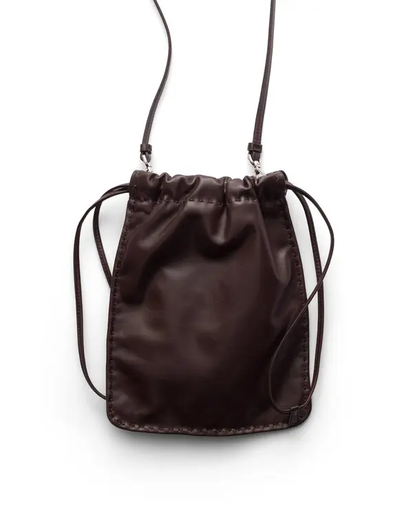 Prada Nappa Leather Smartphone Pouch - Brown