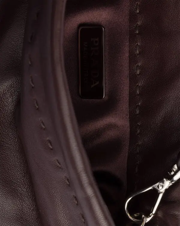Prada Nappa Leather Smartphone Pouch - Brown