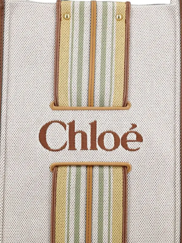 Chloé Woody Loop Canvas Tote - Multicolor