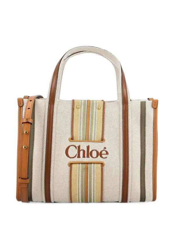 Chloé Woody Loop Small Canvas Tote