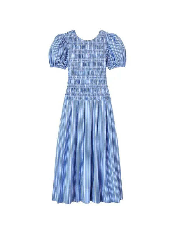 GANNI Organic Cotton Midi Dress - Multicolor