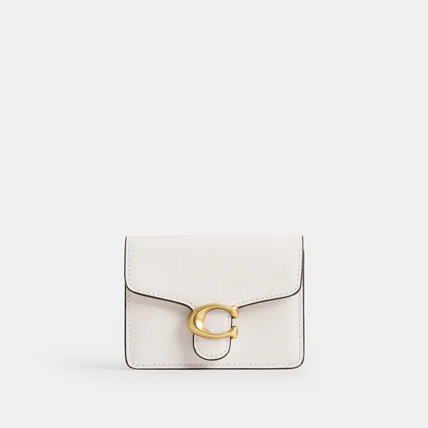 COACH Tabby Card Case - Brass/chalk