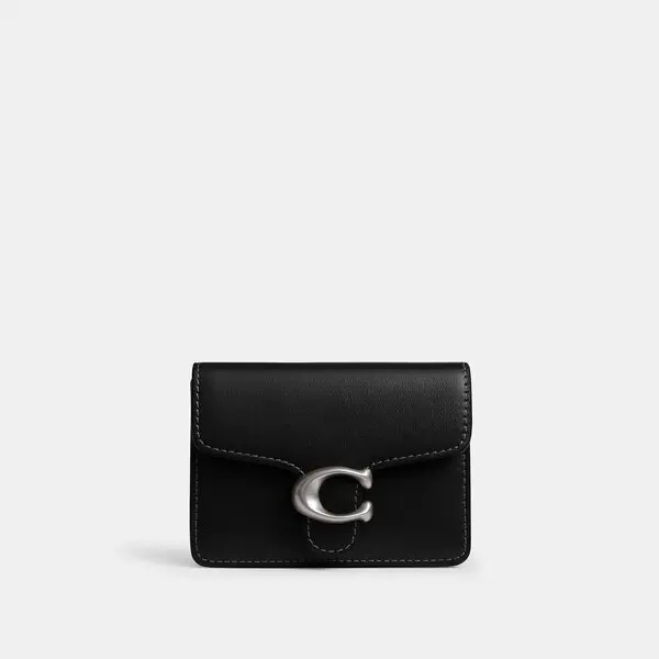 COACH Tabby Card Case - Silver/black