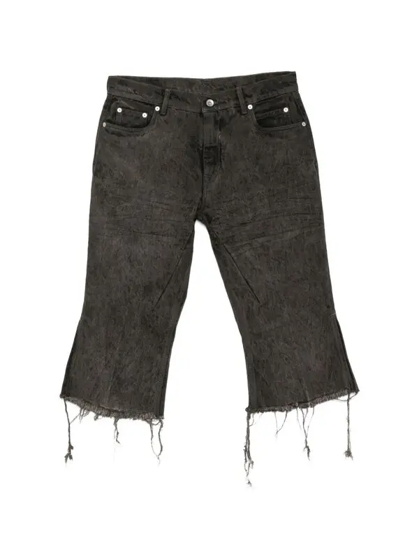 Rick Owens Denim Slim Bermuda Shorts - Multicolor