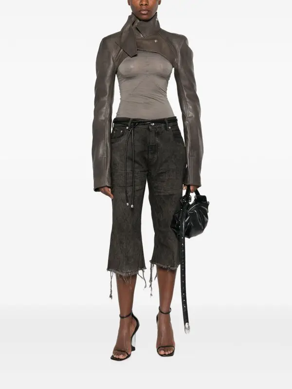Rick Owens Denim Slim Bermuda Shorts - Multicolor