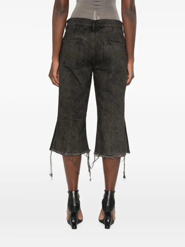 Rick Owens Denim Slim Bermuda Shorts - Multicolor