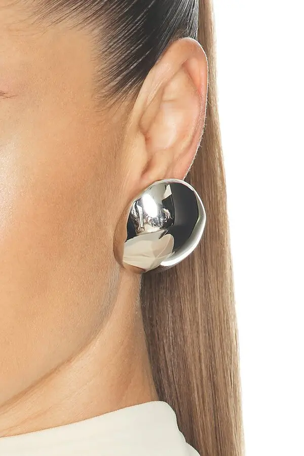 Alaïa Dome Medium Earrings - Argent 2