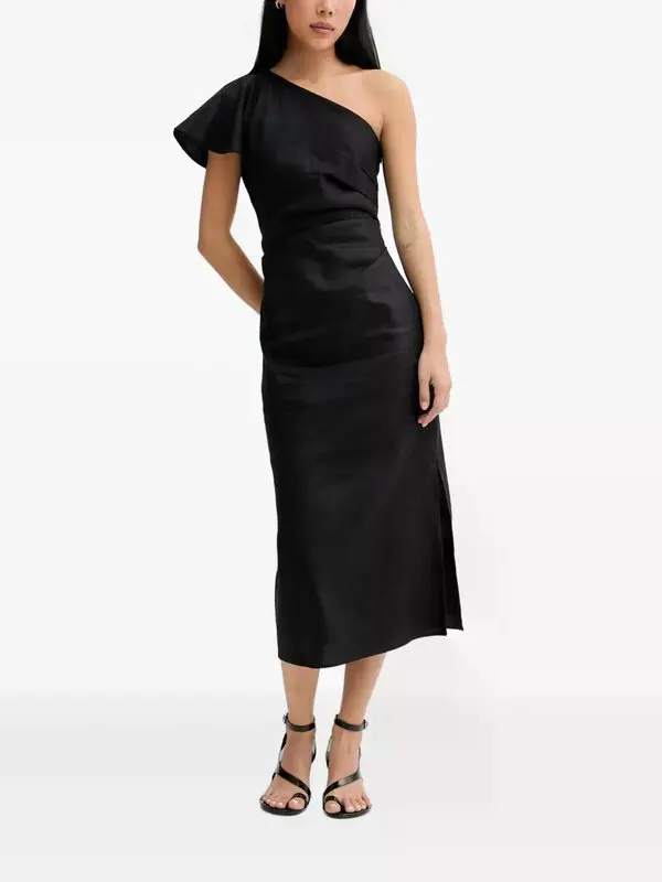 Marc O'polo One-shoulder Ruffled Midi Dress