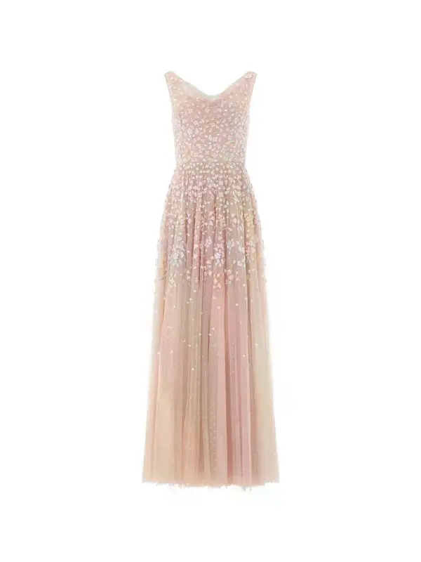 NEEDLE & THREAD Versailles Ditsy Cowl-neck Gown