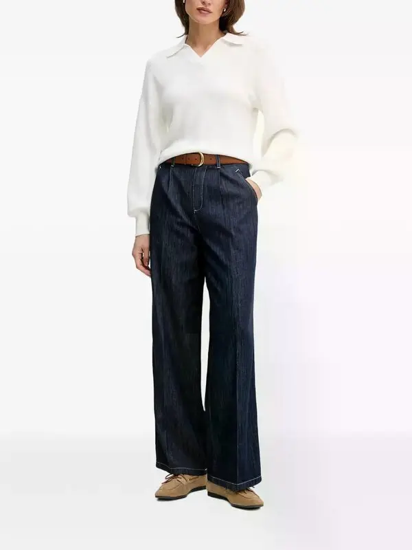 MARC AUREL Pleated Wide-leg Jeans