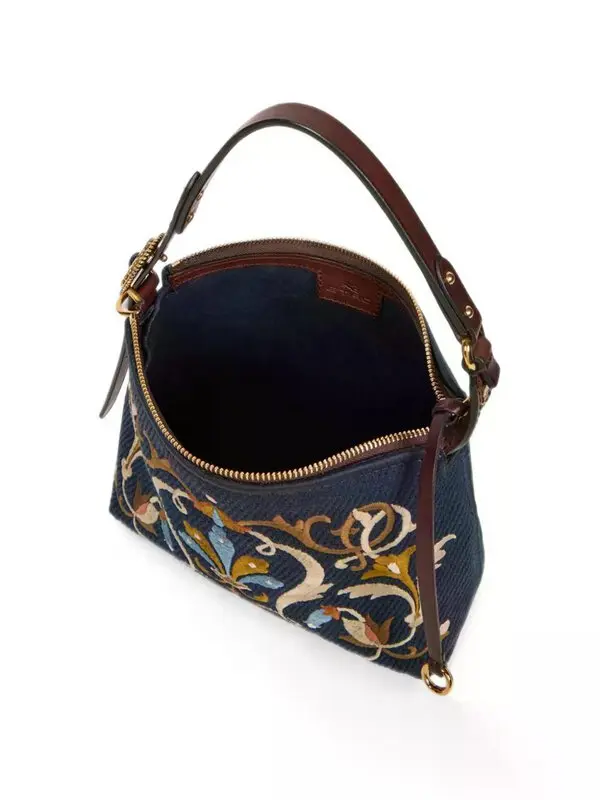 Etro Small Embroidered Canvas Rosette Bag