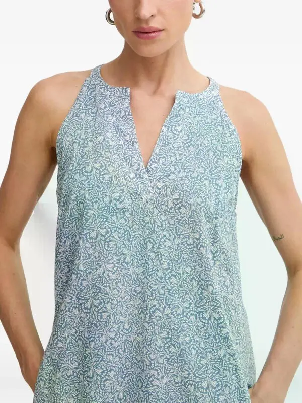 Marc O'polo Butterfly-print Sleeveless Mini Dress - Blue
