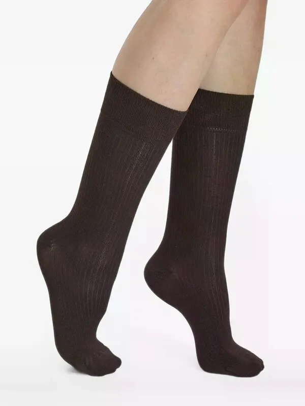 Wolford Ribbed Stretch-cotton Socks