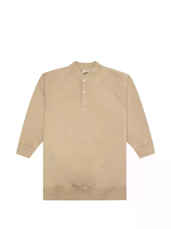 Fear Of God Logo-patch Henley T-shirt - Brown