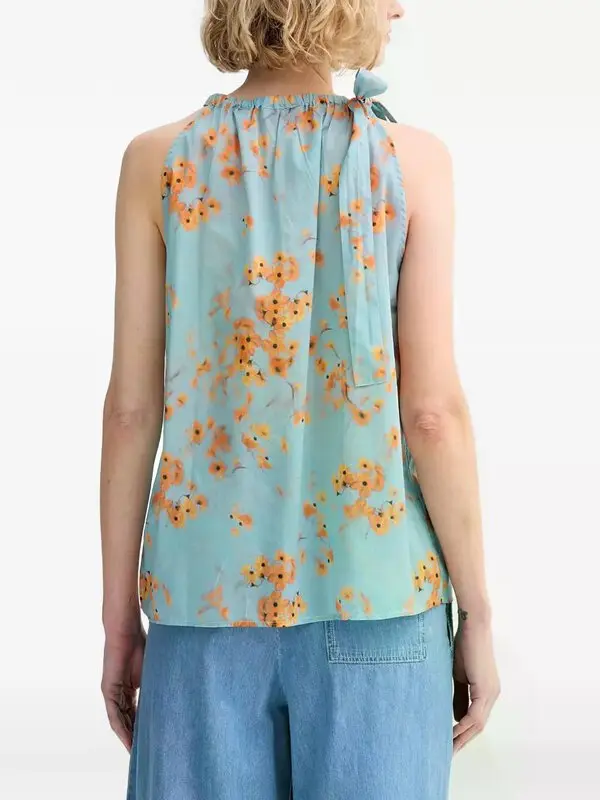 Marc O'polo Floral-print Tie-fastening Top
