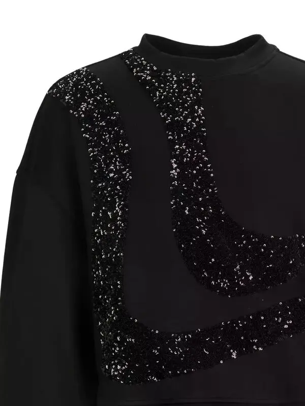 Emporio Armani Sequin-embellished Long-sleeve Sweatshirt