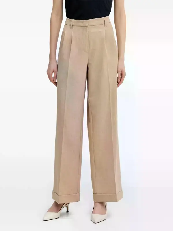 MARC AUREL Pleated-detail Turn-up-cuff Trousers