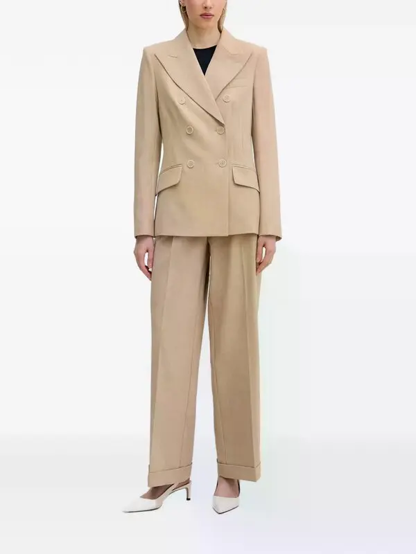 MARC AUREL Pleated-detail Turn-up-cuff Trousers