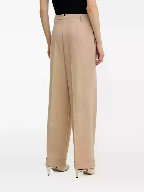 MARC AUREL Pleated-detail Turn-up-cuff Trousers