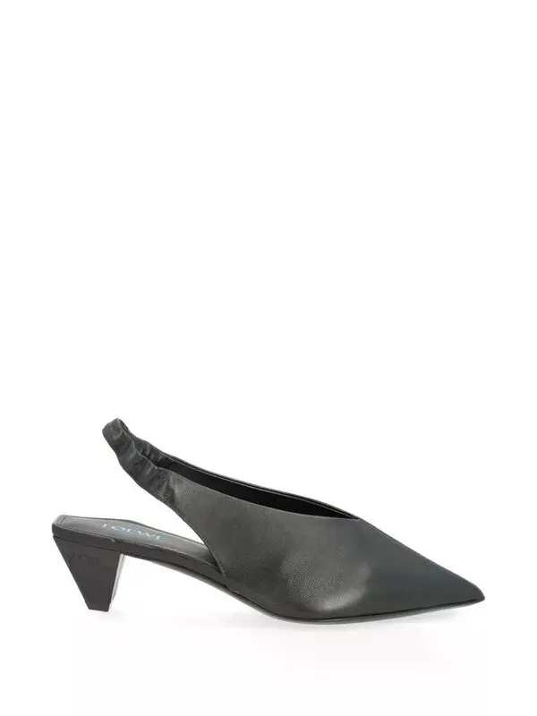 Loewe Origami Cubic Slingback In Lambskin - Black