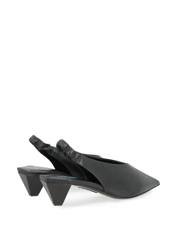 Loewe Origami Cubic Slingback In Lambskin - Black