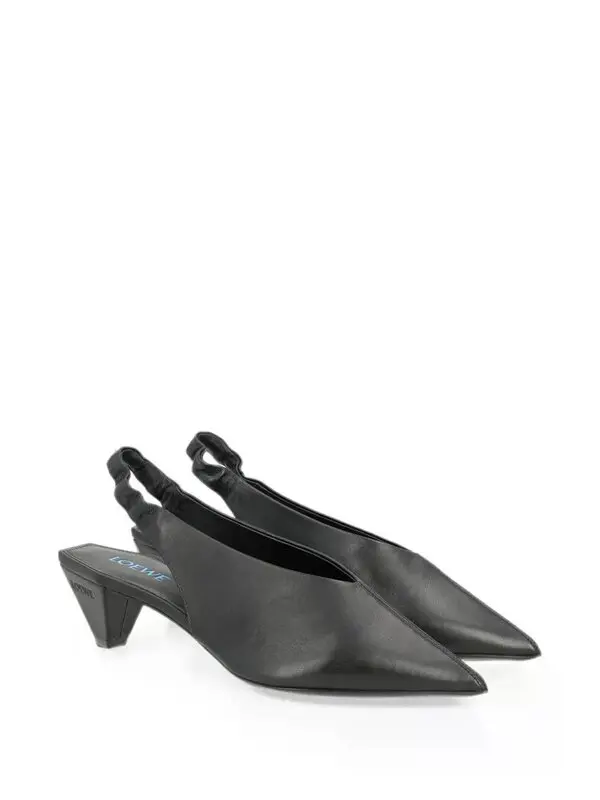 Loewe Origami Cubic Slingback In Lambskin - Black