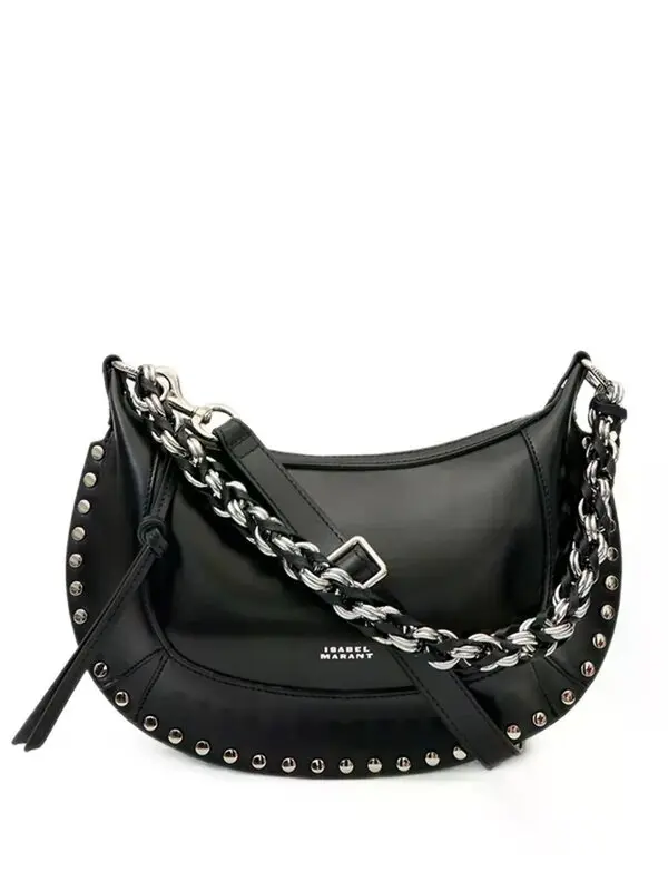 Isabel Marant Étoile Oskan Moon Studded Leather Shoulder Bag