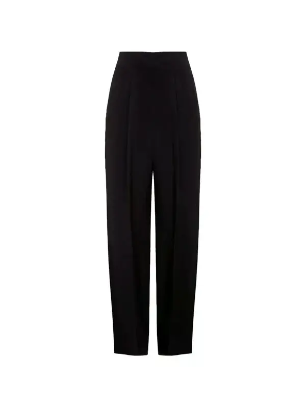 Veronica Beard Kenneth Pleated High-waisted Pants - Black