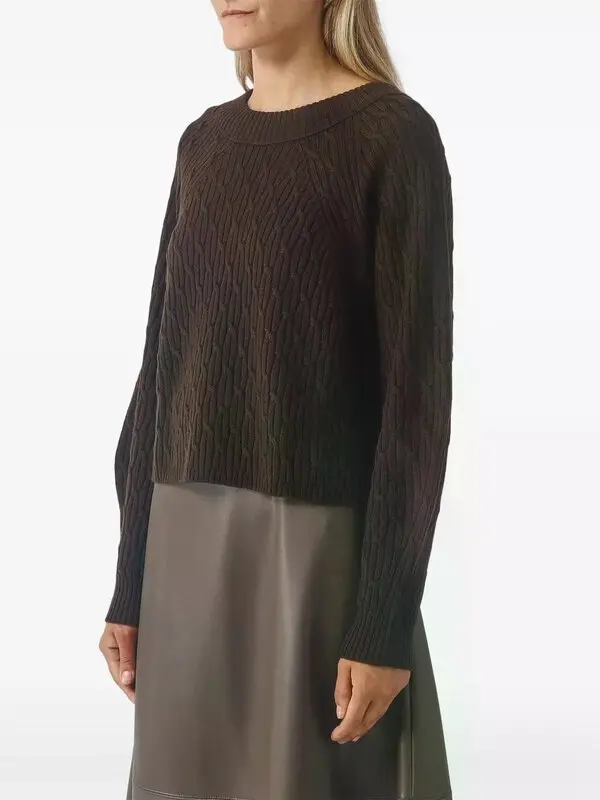 Max Mara Kabala Cable-knit Raglan-sleeve Sweater